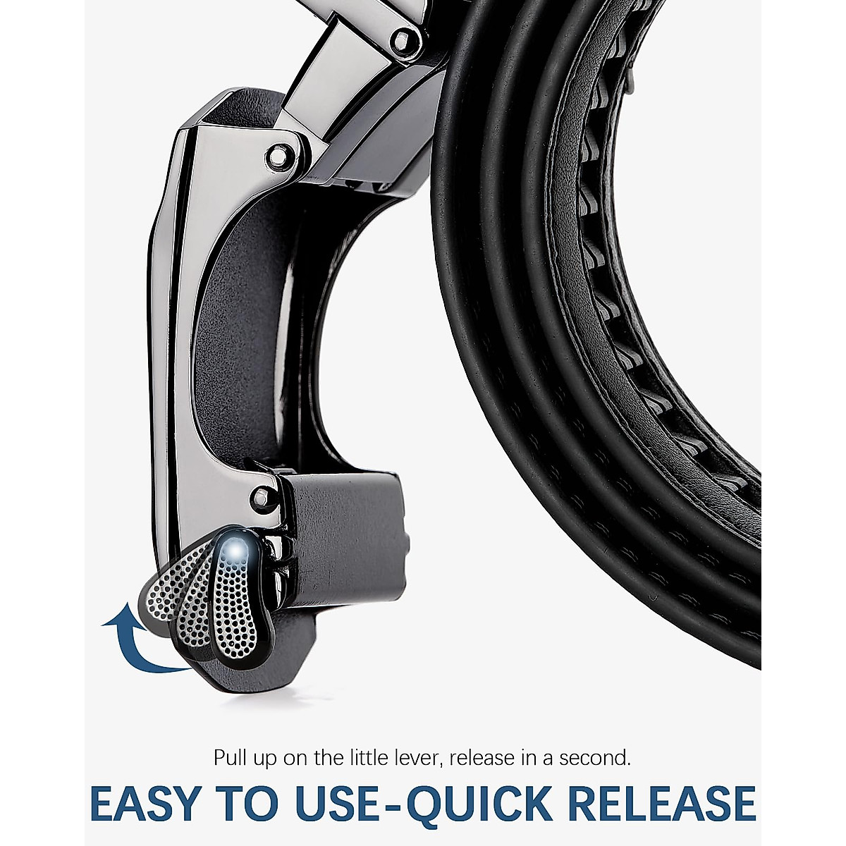 BOSTANTEN Mens Belt Leather 2 Pack Ratchet Belt For Men Dress and Casual with Adjustable Buckle, Trim to Fit