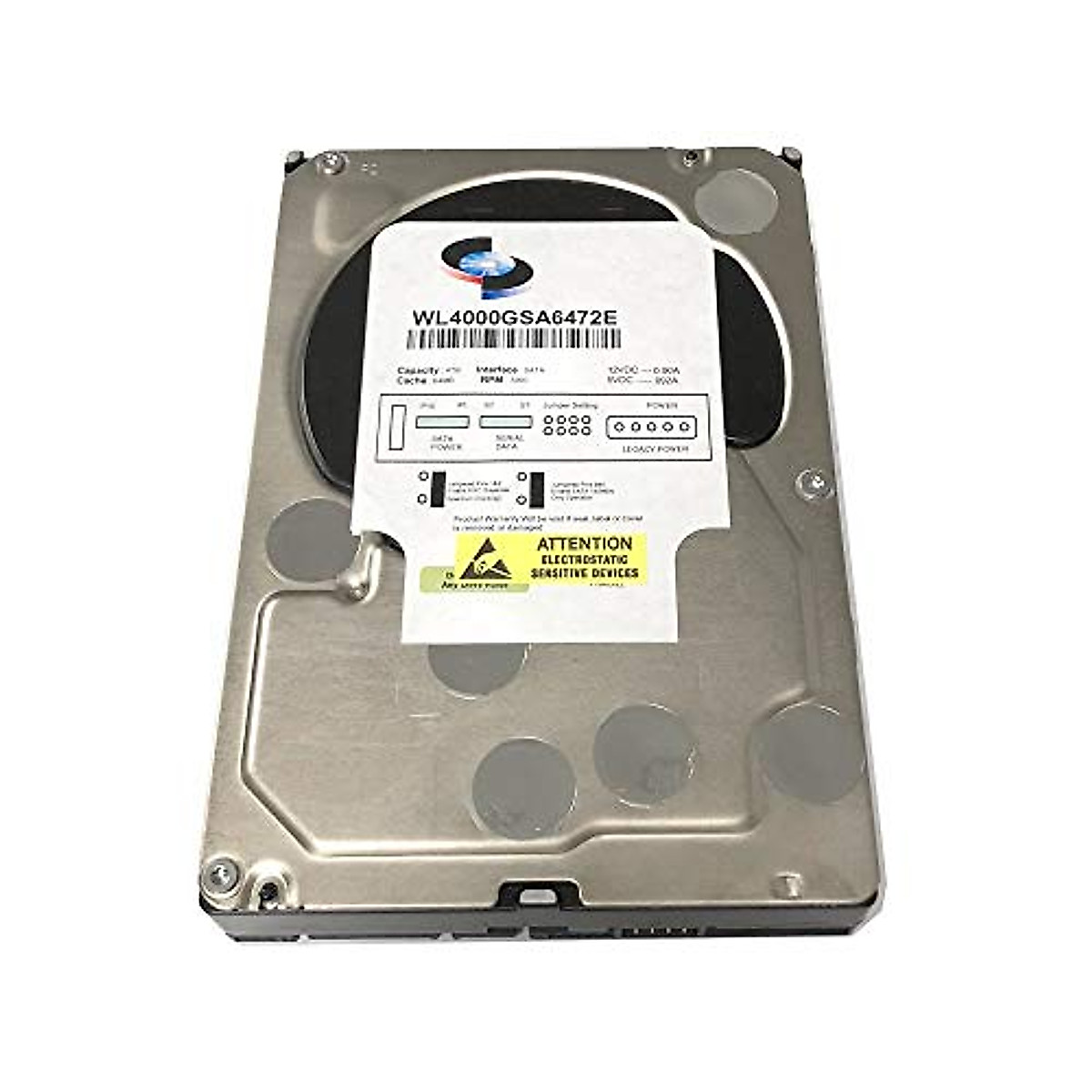 WL 4TB 7200RPM 64MB Cache SATA 6Gb/s 3.5inch Internal Desktop Hard Drive (for Server, RAID, NAS, DVR, Desktop PC) (Renewed)