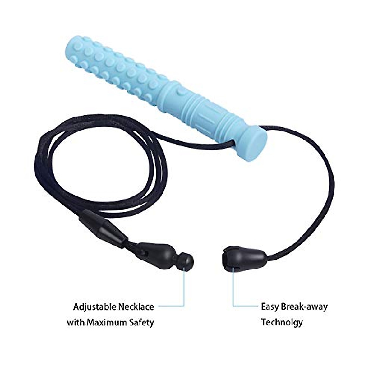 Chewy Necklace Sensory, Seeway Mace Chew Necklace for Sensory Kids, Autism Chew Toys, BPA Free, Food Grade Silicone Safety for ADHD, SPD, Oral Motor Children, Kids, Boys, and Girls【4 Pack】