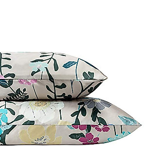 Neptten Satin Pillowcase for Hair and Skin. Wrinkle, Fade Resistant. Satin Pillowcases Standard Size Set of 2. Satin Pillow Cases for Women. Silky Floral Pillow Covers with Envelope Closure 20x26