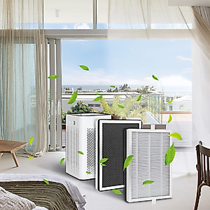 Yweller MA-25 H13 True HEPA Replacement Filter Compatible with MA-25-W1 MA-25-W2 MA-25-B1 MA-25-B2 MA-25-S1 MA-25-S2 MA-25R MA-25R-1 MA-25R-2 4Pack