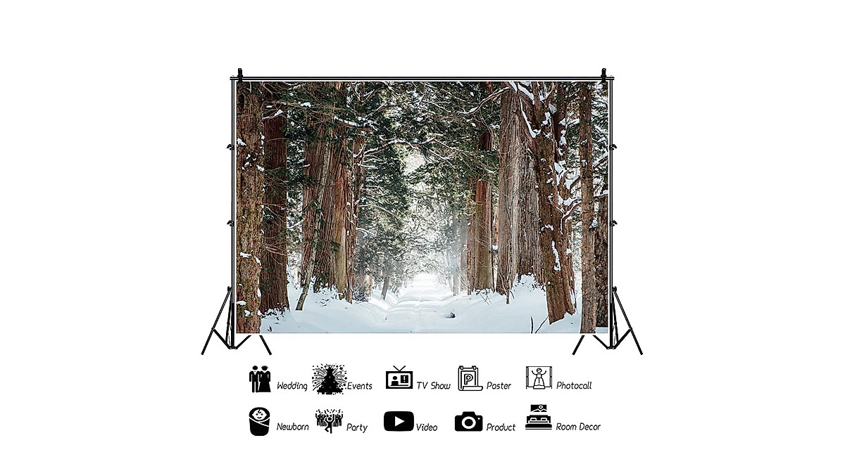 Yeele 5x3ft Forest Backdrop - Snowy Photography Prop