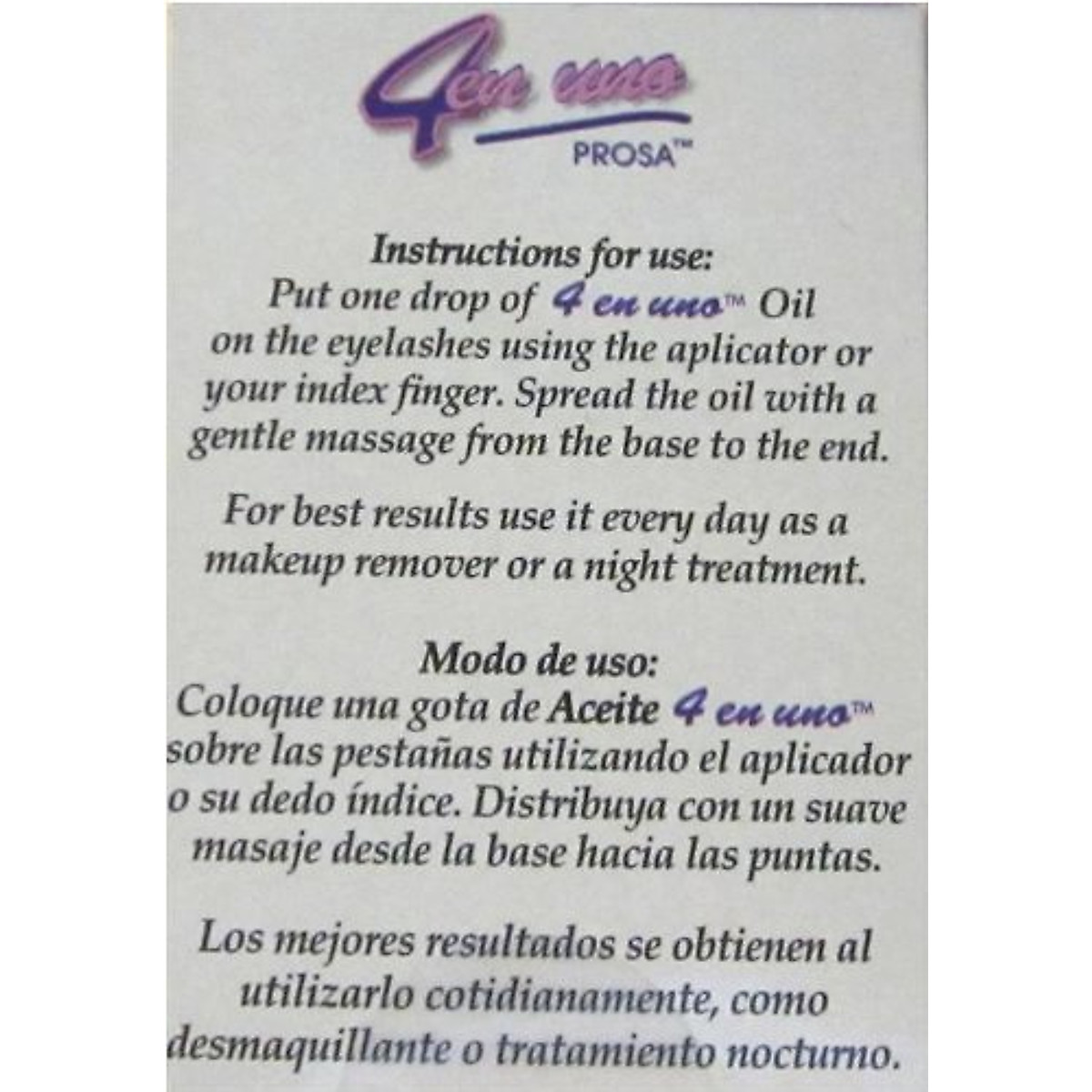 Oil for Enlarging Eyelashes by Prosa