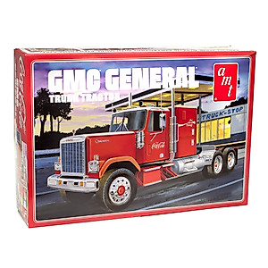 AMT 1976 GMC General Semi Truck Coca Cola Edition 1/25 Scale Model Big Rig Hauler Model Kit, Green (AMT1179)