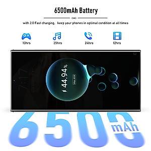 Unlocked Cell Phones S23 Ultra Mobile Phone 2023 Android 13 Smartphone with SS Pen, 8GB+256GB, 6.8" Display, 50MP+13MP Camera 6500 mAh 4G Dual SIM - White