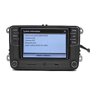CarPlay 6.5in MIB RCD330 Touchscreen 187B 6RD035187 B Replacement for VW Jetta Golf MK5/MK6 CC Caddy Polo EOS Passat Scirocco Tiguan Touran Transporter