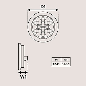 TRUE MODS 2pc 4" Round Red LED Trailer Tail Lights [DOT Certified] [Grommet & Plug Included] [IP67 Waterproof] Turn Stop Brake Trailer Lights for RV Trucks