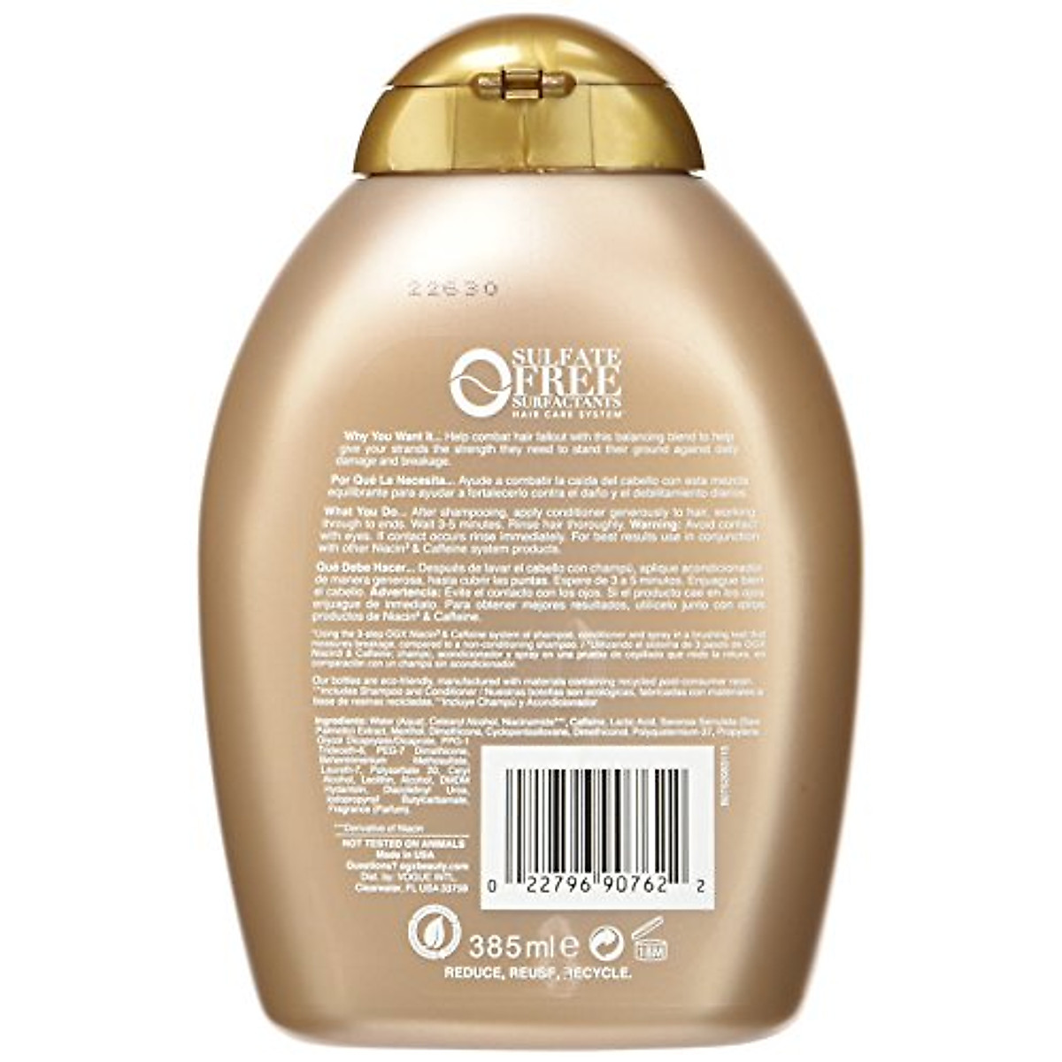 Organix Fight Fallout Plus Conditioner, Niacin/Caffeine, 13 Fluid Ounce