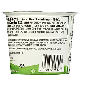 CLOVER SONOMA Organic Low Fat Strawberry Yogurt, 5.3 OZ