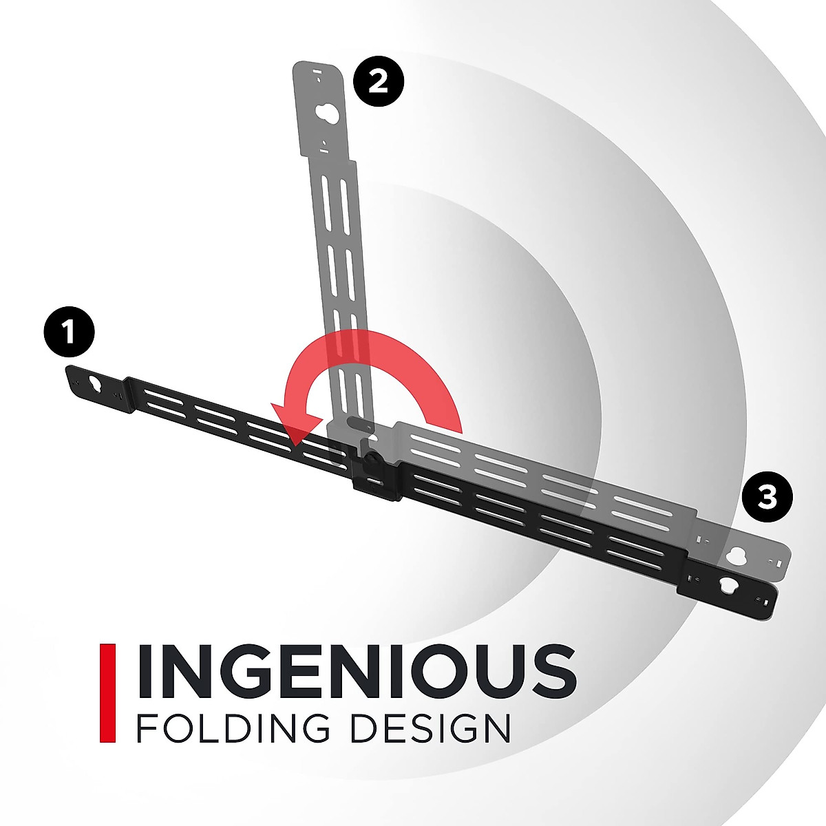 Soundbass Arc TV Mount, Black, Compatible with Sonos Arc Mounting Bracket for TV, Full Hardware Kit Included, Arc Soundbar, Designed in The UK