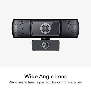 MEE audio 201W 1080p HD Webcam with Mini Tripod, Wide Angle Lens, Microphone, Autofocus, Low Light Correction for Zoom Video Calling; USB Streaming Web Camera for Computer PC Mac Laptop Desktop