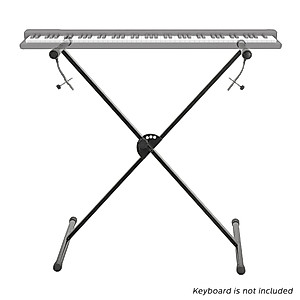 PARTYSAVING Pro Series One-Tier Portable Single-X Keyboard Stand with Locking Straps, APL1157