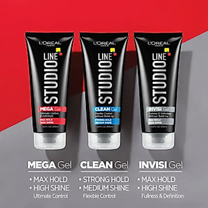 L’Oréal Paris Studio Line Head Lock Mega Hard Hold Gel 6.8 oz (Pack of 3)