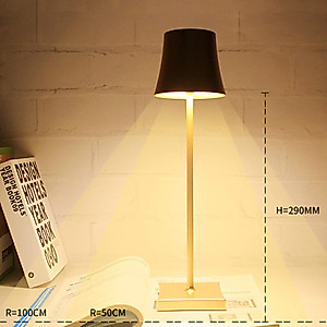 MADCKDEDRT LED Desk lamp,Cordless Table lamp,Rechargeable,Dimmable,Portable,Suitable for Indoor and Outdoor Lighting Black