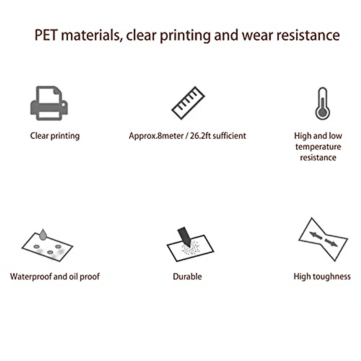 3 Roll Label Maker Tape Refills Tape Each 26.2ft Length 9mm Width Tear Resistant PET Label Maker Tape Refills for LM 370 380 390 (Yellow)