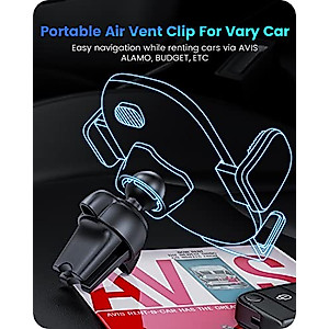 OQTIQ 3-in-1 Suction Cup Phone Holder Windshield/Dashboard/Air Vent, Dashboard & Windshield Suction Cup Car Phone Mount with Strong Sticky Gel Pad, Compatible with iPhone, Samsung & Other Cellphone