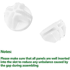 FUNLAX 24pcs Wire Cube Plastic Connectors for Cube Storage, Metal Grid Shelving Unit and Modular Closet Organizer outer diameter is 1.42 inches inner diameter is 0.16 inches (White)