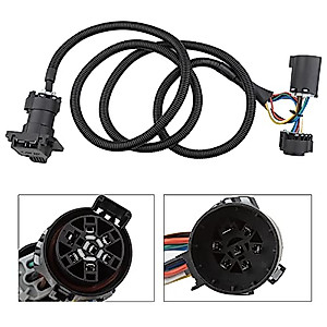 56070 7 Foot 7 Pin Vehicle Trailer Extension Wiring Plug Harness with Connectors for Vehicle-Side Truck Bed Fit for Chevrolet 1500 2500 3500 Dodge Ford GMC Nissan Ram Toyota