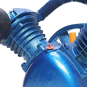 5.5HP Dual Piston V Style Air Compressor Head Pump Motor Cast Iron 2-Stage 2-Cylinder, 21 CFM 175 PSI