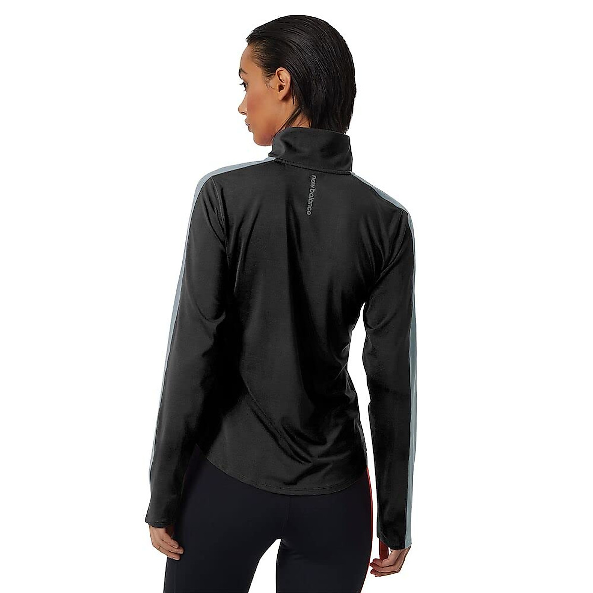 New Balance Women's Accelerate Half Zip, Black , Large