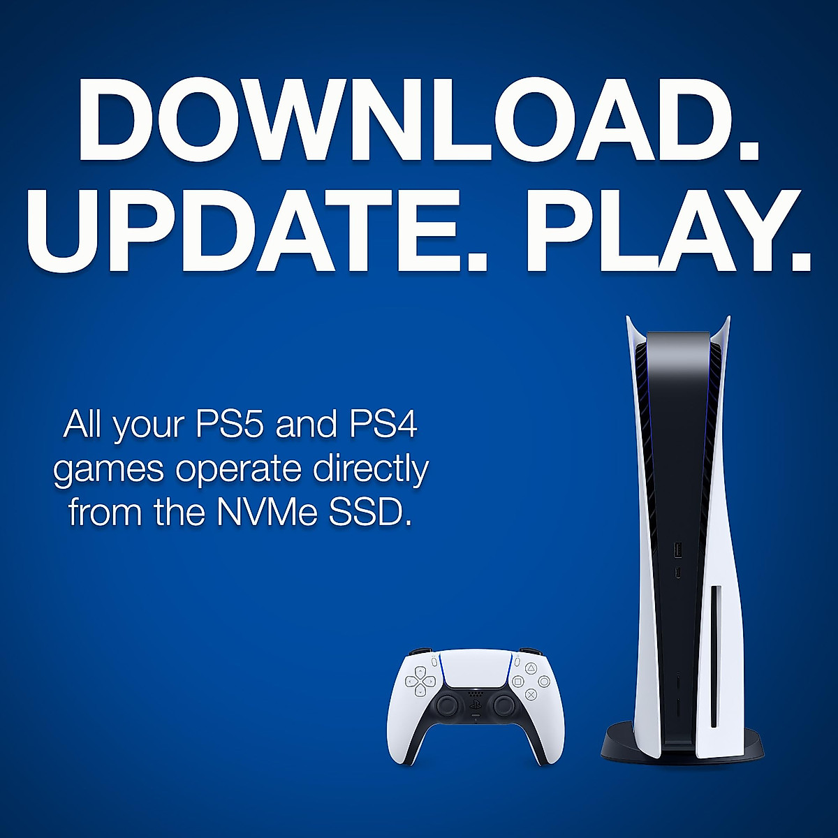 Seagate Game Drive PS5 NVMe SSD for PS5 1TB Internal Solid State Drive - PCIe Gen4 NVMe 1.4, Officially Licensed, Up to 7300MB/s with Heatsink (ZP1000GP3A1011)