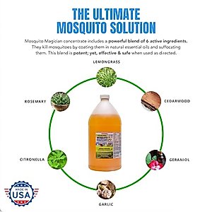 Mosquito Magician Backpack Fogger w/ 2 Gallons Liquid Concentrate - Gas Powered - Kills Mosquitoes, Fleas, and Fire Ants - Efficient Coverage - Easy & Comfortable Use - Ideal for Large Properties