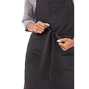 Chef Works Unisex Rockford Bib Apron, Steel Grey, One Size
