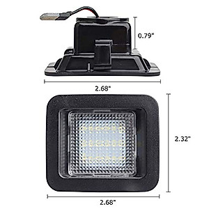 NDRUSH LED License Plate Light Lamp Compatible with 2015 to 2020 Ford F150, 2017 2018 2019 2020 F150 Raptor, 6000K White, Pack of 2