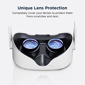 KIWI design Blue Light Blocking Glasses, VR Lens Protector Accessories Compatible with Quest 2, Anti-Glare and Protect Your Eyes from Harmful Blue Light (1 Pair)