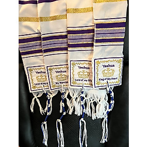 Shofars From Afar PURPLE Messianic Tallit Talit Prayer Shawl 72" x 22" Yeshua King of Kings & Lord of Lords Designed by Dr. Rick & Joyce Kurnow