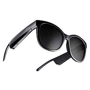 Bose Frames Soprano, Smart Glasses, Bluetooth Audio Sunglasses, with Open Ear Headphones, Cat-Eye, Black