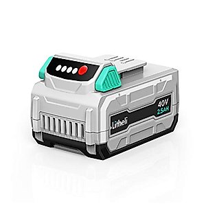 Litheli Battery Pack 40V, 2.5Ah Replacement Lithium Batteries, Only Fit for Litheli 40V Power Tools and Outdoor Power Equipment