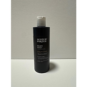 Scotch Porter Moisturizing Beard Wash for Men | Cleanses, Softens & Hydrates for Healthier Beard | Formulated with Non-Toxic Ingredients, Free of Parabens, Sulfates & Silicones | Vegan | 8oz Bottle