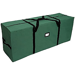 OurWarm Christmas Tree Storage Bag Extra Large Heavy Duty Storage Containers with Reinforced Handles Zipper for 7.5ft Artificial Tree, 50" x 15" x 20" 600D Oxford Xmas Holiday Tree Storage Bag, Green