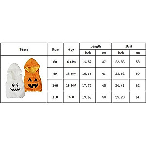 FreshBeautiCity Baby Pumpkin Costume Halloween Cartoon Print Fuzzy Sleeveless Hood Cosplay Clothes For Toddler Boys Girls