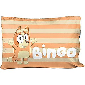Jay Franco Bluey Hello 1 Single Reversible Pillowcase - Double-Sided Kids Super Soft Bedding (Official Bluey Product)