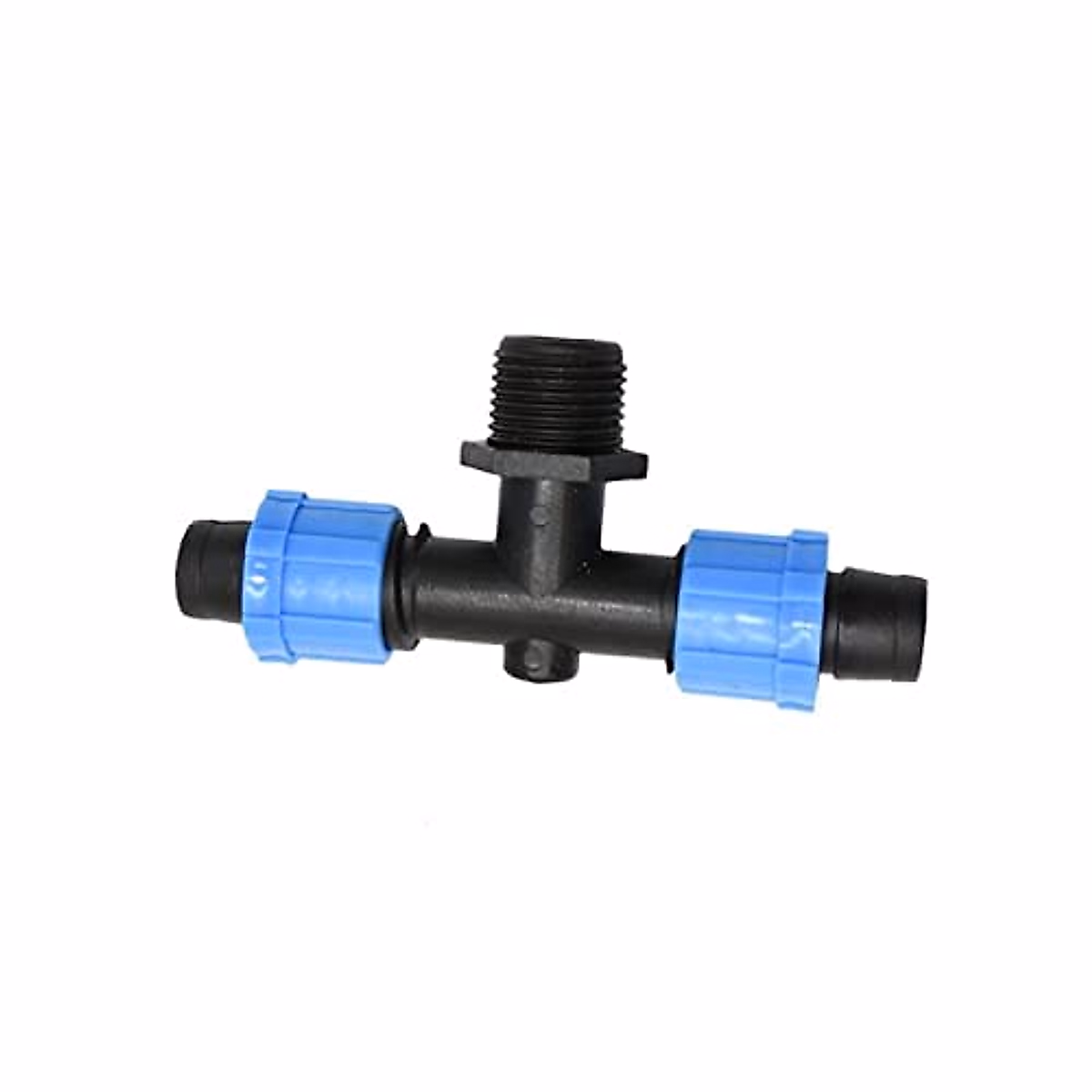 LRJSKWZC Garden Lawn Sprinkler Irrigation System Male 3/4 1/2 to 16 Mm Drip Irrigation Belt Divider Tee Joint Lock Nut Greenhouse Drip Irrigation Accessories 25 Pcs ( Color : 1I2 3I4 )