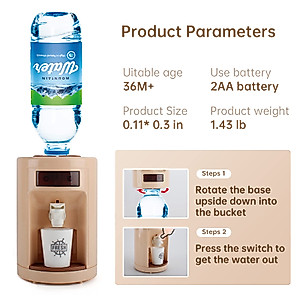 PZJDSR Cute Water Dispenser,Water Dispenser for Kids Role Play Kids Kitchen Playset,Small Water Dispenser Toy Kitchen Set,Play Kitchen for Kids Ages 4-8