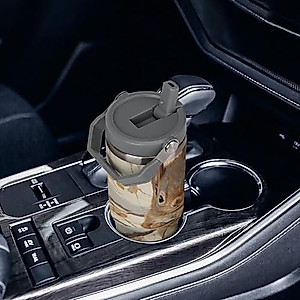 RTFGHJS Squirrel on Tree 30 Oz Tumbler with Handle And Flip Straw, Stainless Steel Vacuum Insulated Travel Mug, Thermal Cup for Coffee, Water, Iced Drinks, Fits Car Cup Holders (Home, Sports)