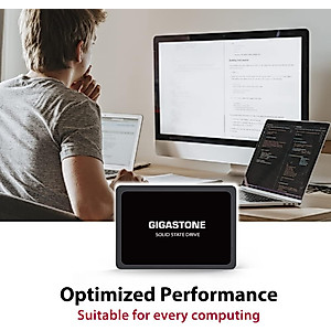 Gigastone SATA SSD 500GB (2-Pack) 2.5 inch SSD 520MB/s Upgrade Laptop PC Memory and Storage PS4 HDD Replacement 2.5" Internal Solid State Hard Drives SATA III SLC Cache 3D NAND Increase Performance
