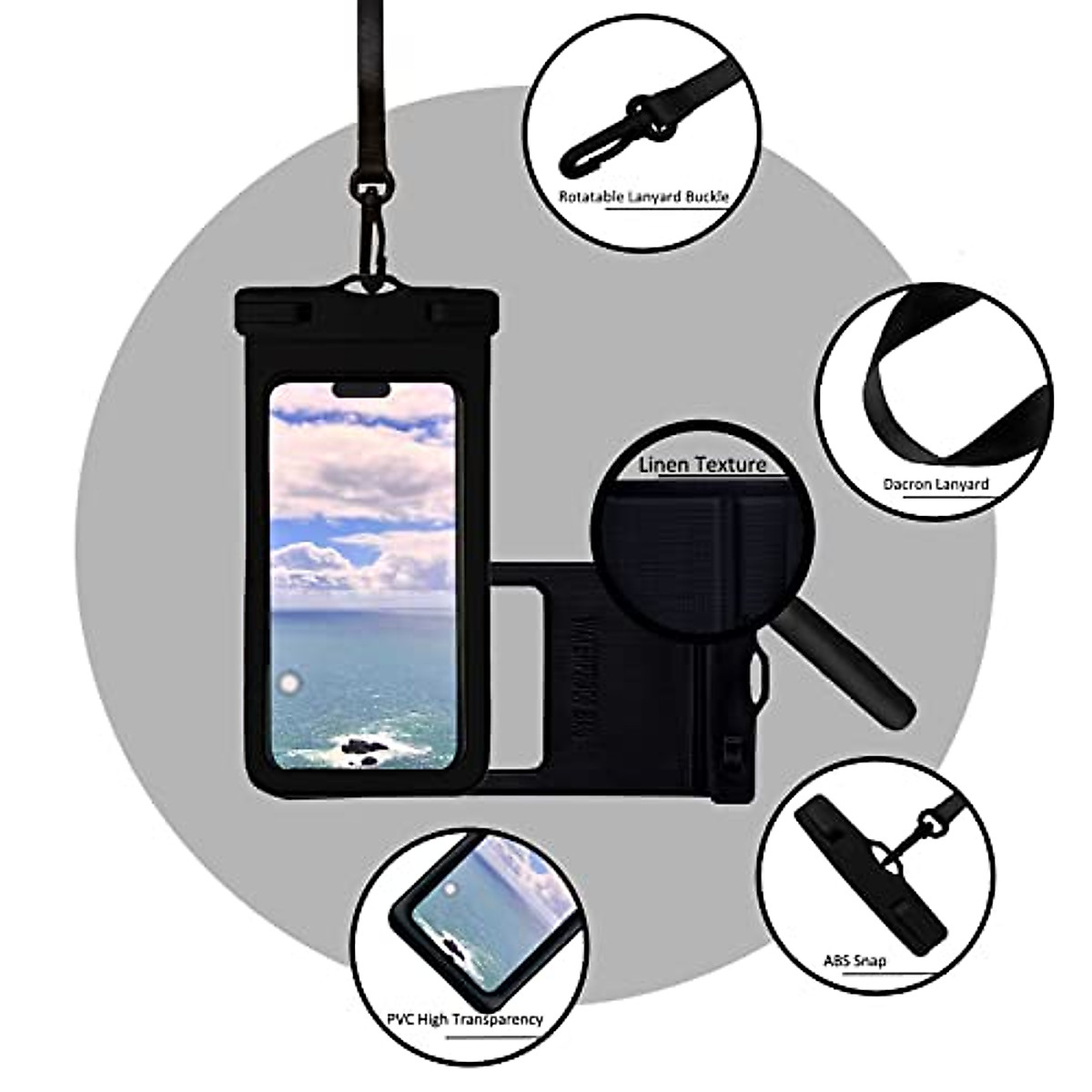 NIUTRIP Universal Case Waterproof Phone Pouch,Dry Cellphone Bag Compatible for iPhone 13 12 11 Pro Max XS Max XR X 8 7 6 SE S,Galaxy S22 Ultra S21 S20 S10 S9,Up to 7.0",Pink and Blue,2Pack