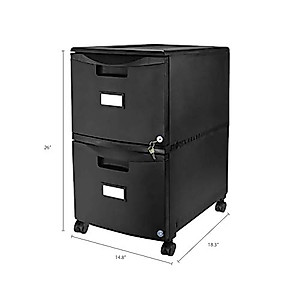 Storex 61312A01C File Cabinet, 1-Pack, Black