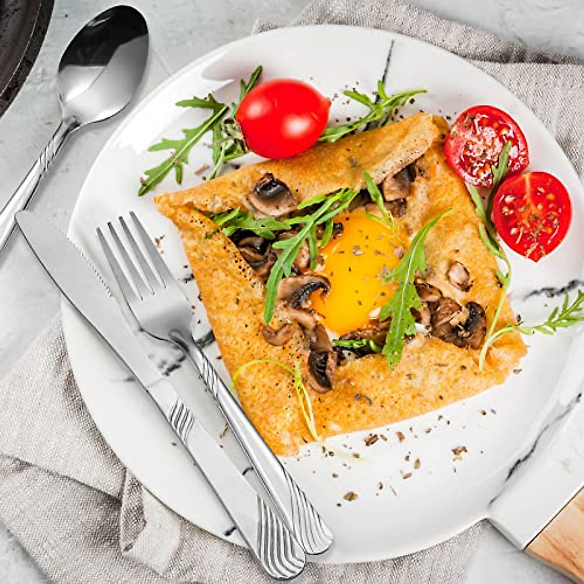 201 Pcs Silverware Set Stainless Steel Flatware Sets Service for 67 Silver Cutlery Set Serving Utensils Set Includes 67 Knife 67 Fork 67 Spoon for Kitchen Dinner Table, Mirror Polished Dishwasher Safe