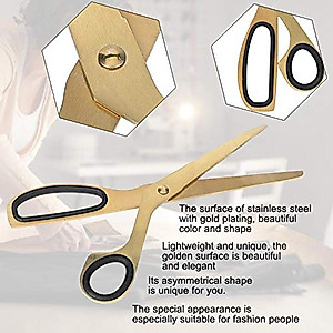 Lightweight Elegant Unique Simplified Golden Scissors, Gold and Black Golden Scissors, Crop Decoration for Office Home