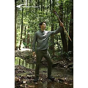 FOREST PILOT 3 Pieces Detachable Hardwood Walking Stick with a Compass and a Thermometer (Nature Color, 48 Inches, 1 Piece)…