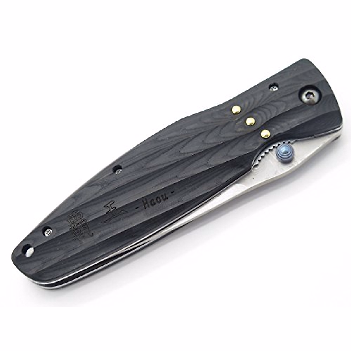 Mcusta Seki Japan Nobunaga MC-181D Micarta and VG-10 Damascus Folder Folding Knife