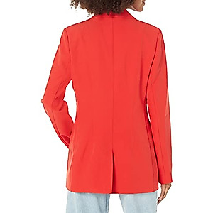 The Drop Women's Kurt Double Breasted Blazer, Lava Red, X-Large