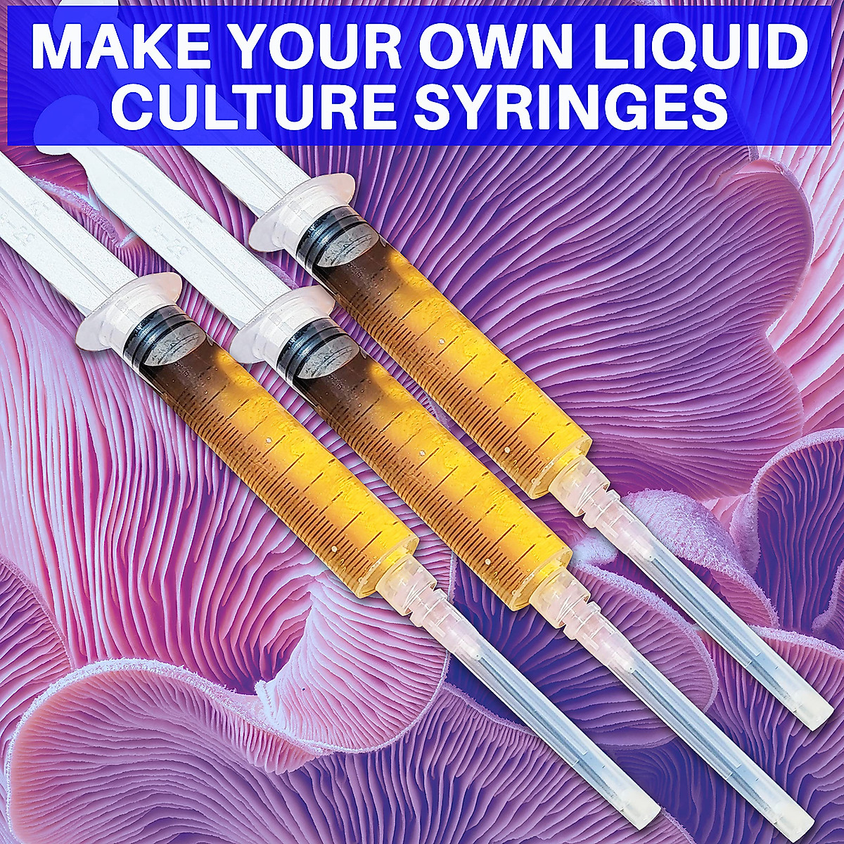 Mushroom Liquid Culture Premix 100 Grams - Evviva Sciences – Make Liters of Your Own Mushroom, Mycelium Liquid Cultures - Professional Lab Performance - Excellent for Mycology Projects