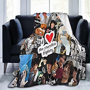 Sturniolo Teens Triplets Blanket Ultra-Soft Micro Fleece Blankets Throw Blankets Decoration Gift for Decor Home Sofa,Office,Dormitory Bed car Camp Couch All Seasons