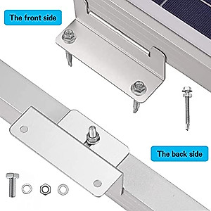 FUTRPOW Solar Panel Mounting Brackets,8 Units Aluminum Solar Panel Mount with Nuts Bolts,Solar Panel Mounting Z Bracket for RV Trailer Boat Yacht Wall Off Gird Roof Installation Solar Panel Brackets